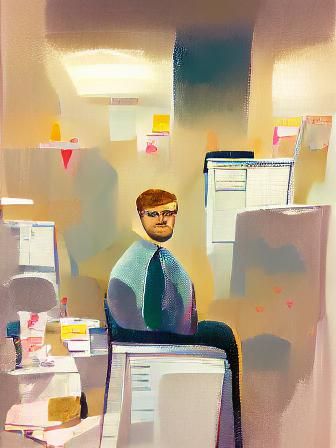 Portrait of the most awkward guy in the office that no one wants to ...