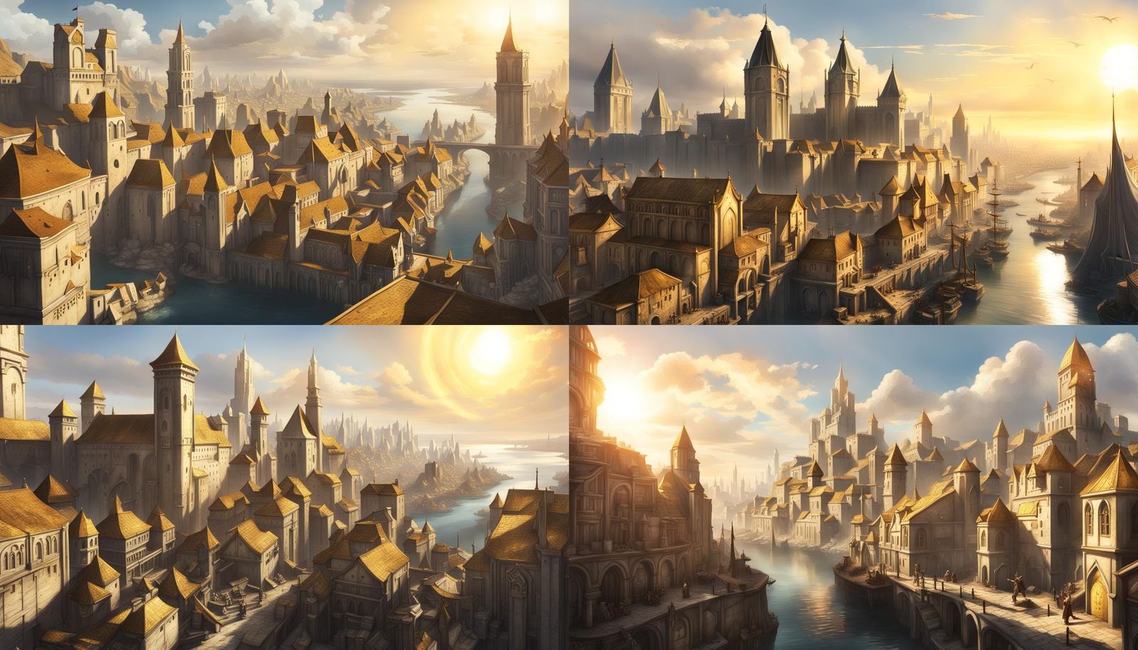 "The City of Golden Towers": Empire of Nilfgaard capital city. - AI ...