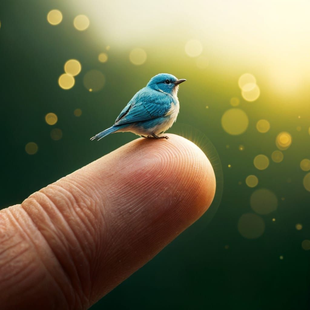 A really tiny blue scout bird - A really tiny blue scout bir...