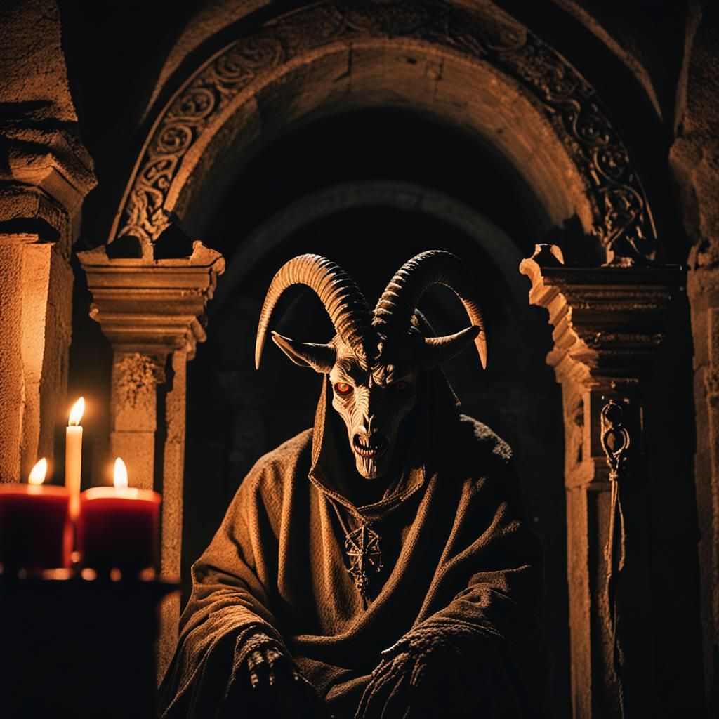 Demon in the Crypt - AI Generated Artwork - NightCafe Creator