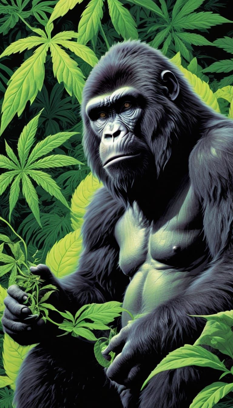 Back to Nature - Ecstatic Primate in Groovy Dreamscape