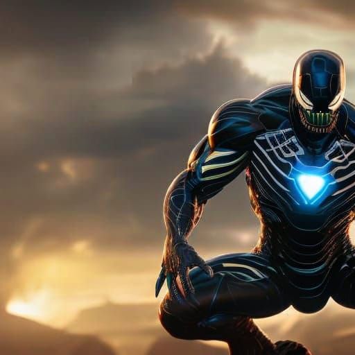 Iron Venom - AI Generated Artwork - NightCafe Creator