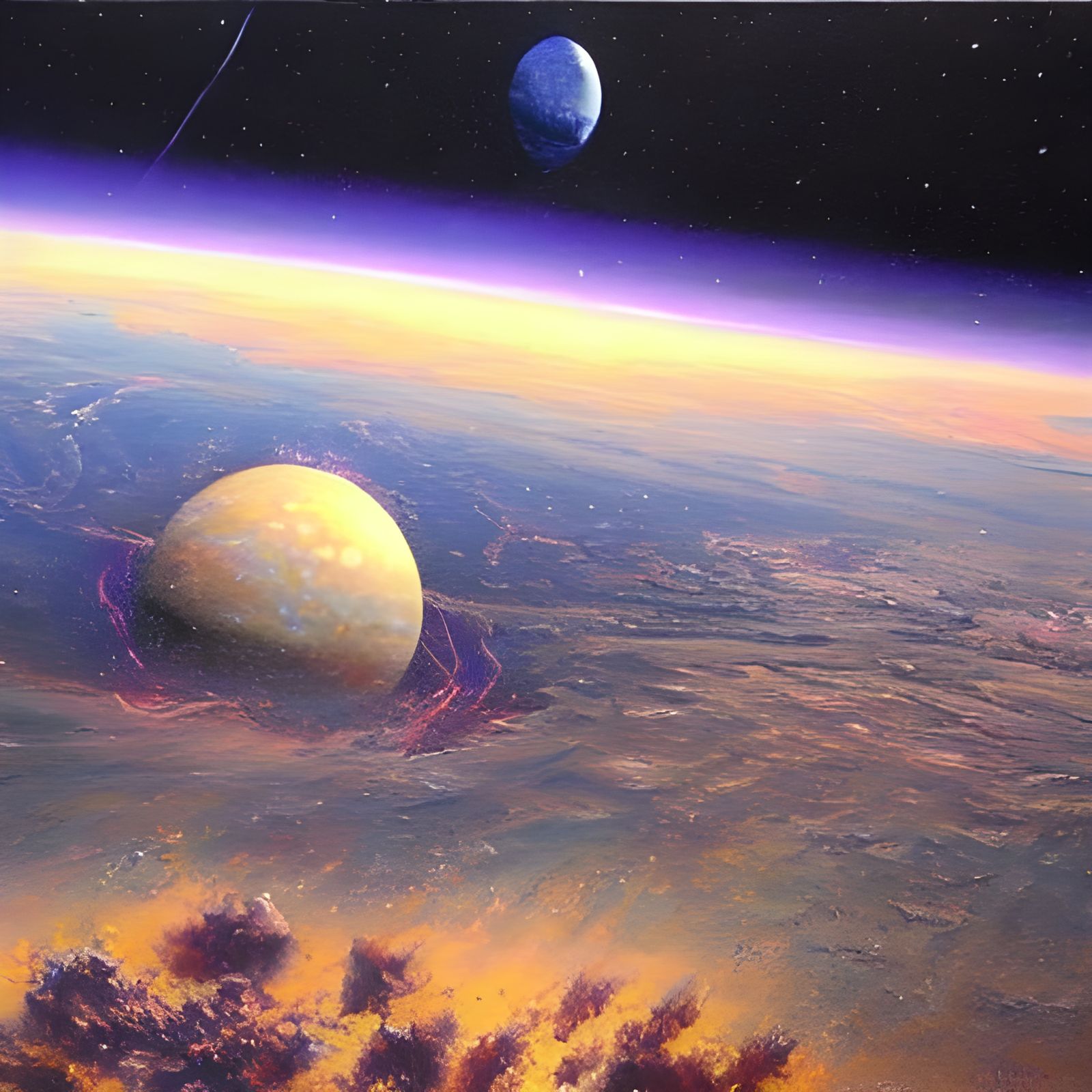 Planetary destruction - AI Generated Artwork - NightCafe Creator