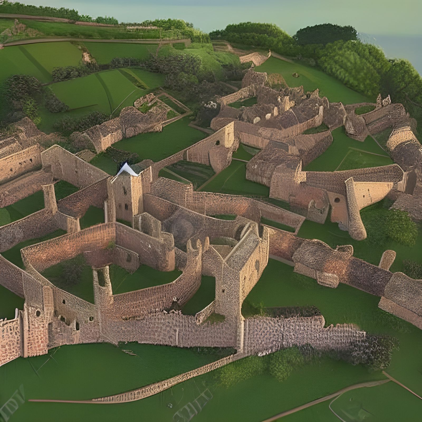 Medieval fortified village on the Isle of Wight - AI Generated Artwork ...