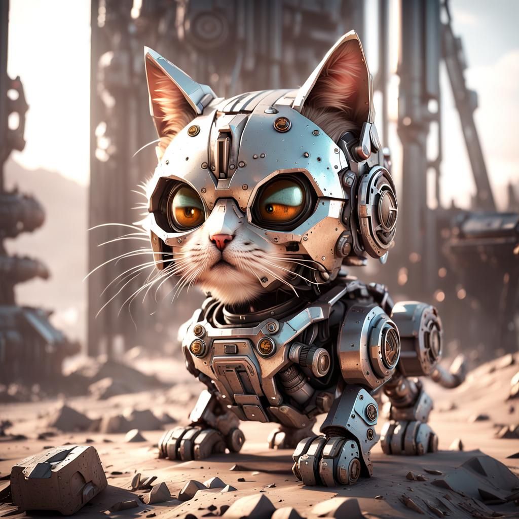 Kitten Terminator #2 - AI Generated Artwork - NightCafe Creator