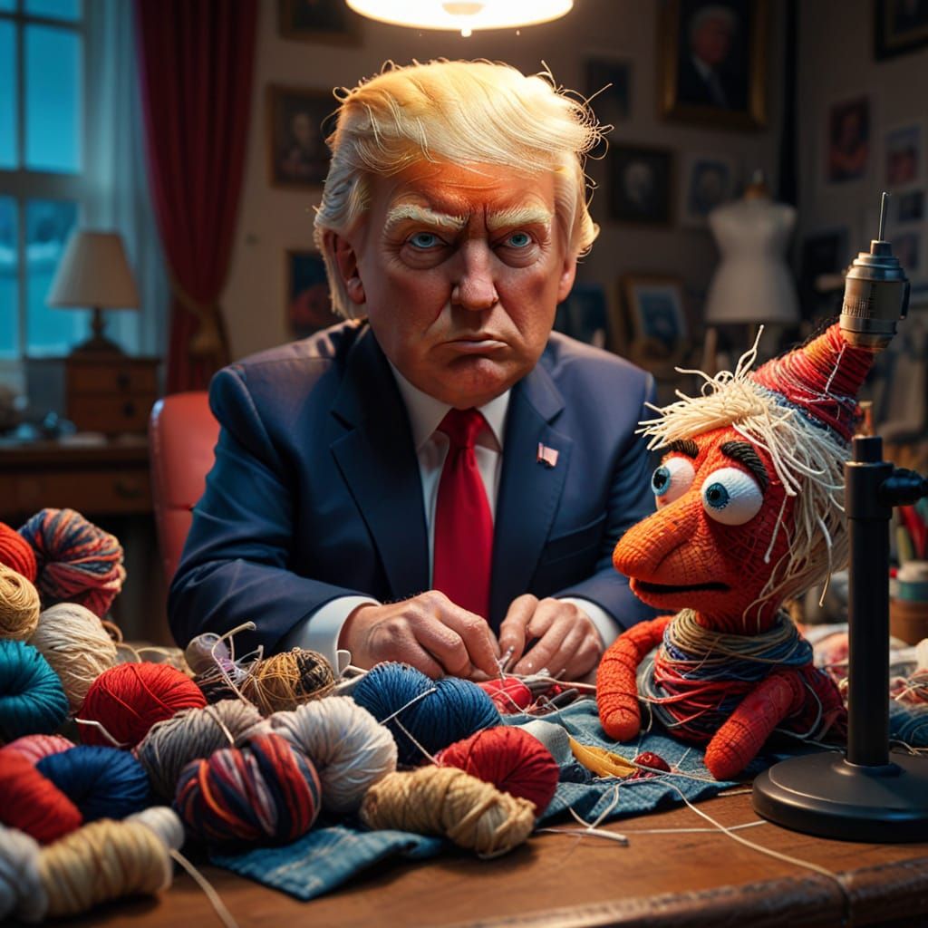 Donald Trump Creates Vivid Sock Puppets in Hyper-R... - AI Art