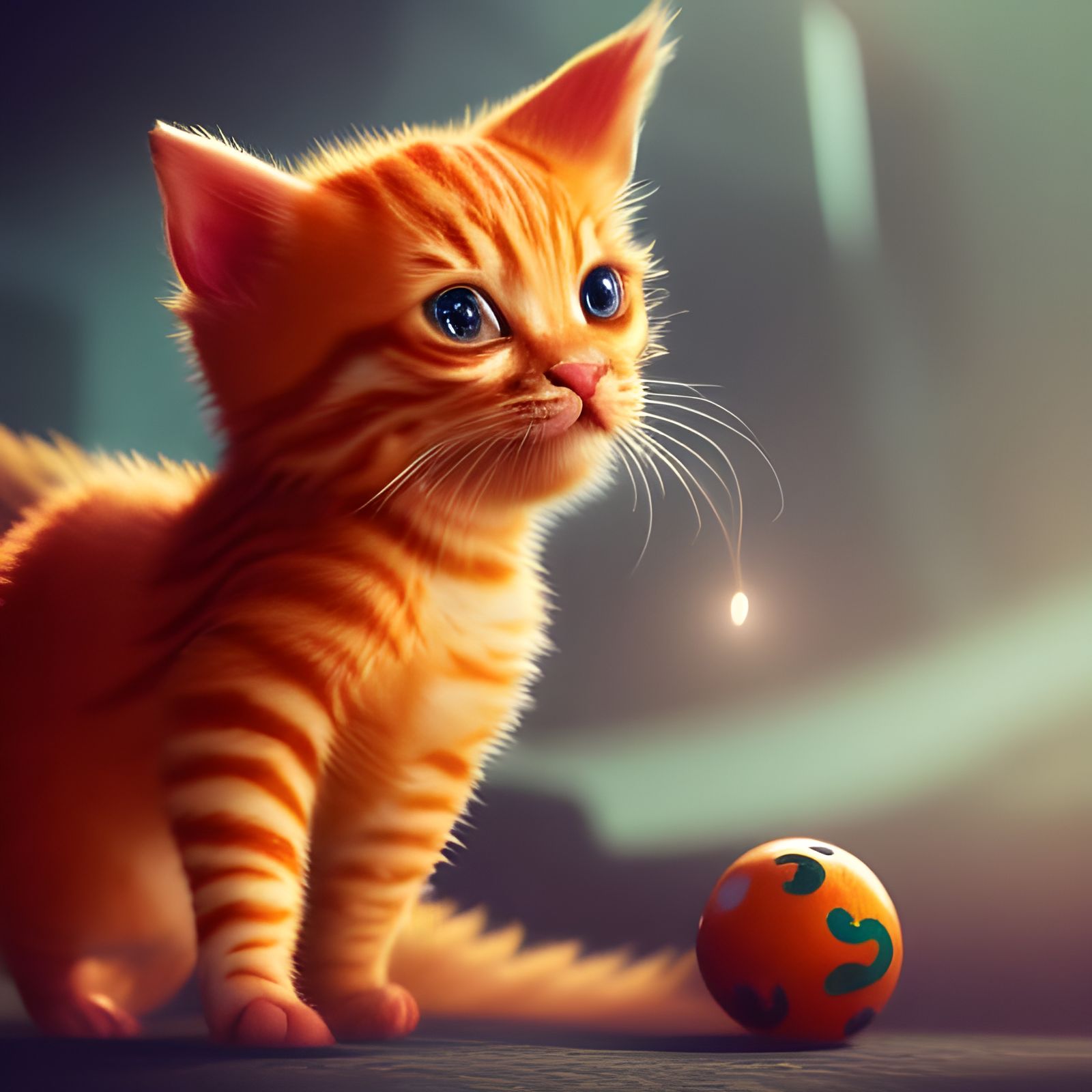 Cute little orange tally cat - AI Generated Artwork - NightCafe Creator