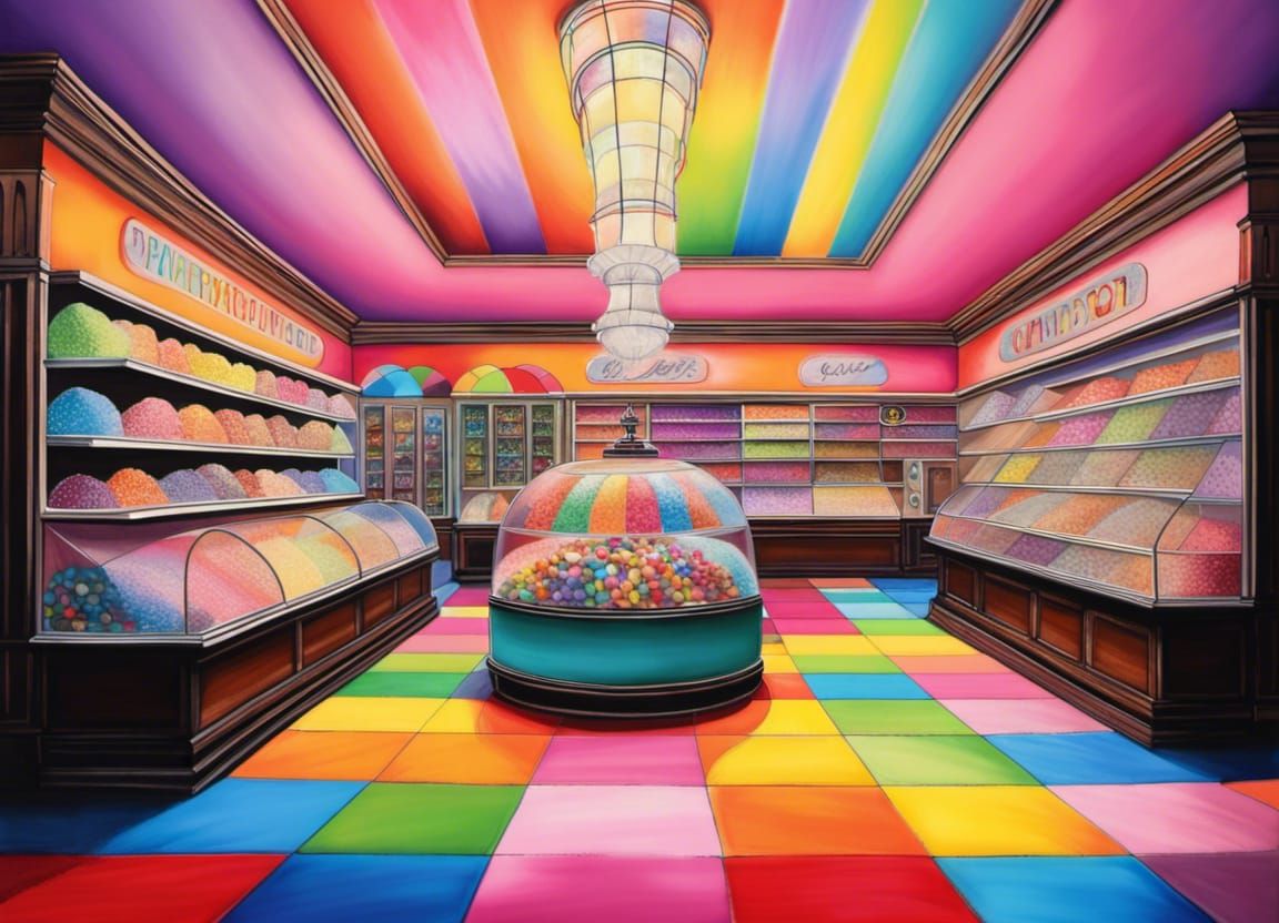 Candy shop - AI Generated Artwork - NightCafe Creator