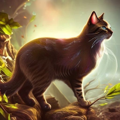 Leaf Cat 3 - AI Generated Artwork - NightCafe Creator