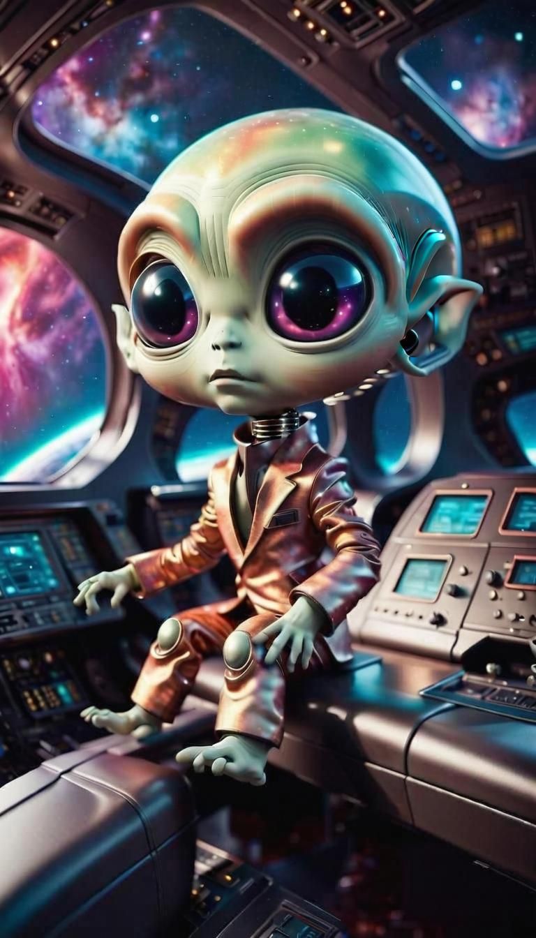 Space Ferry Cockpit Bobblehead Alien - AI Generated Artwork - NightCafe ...