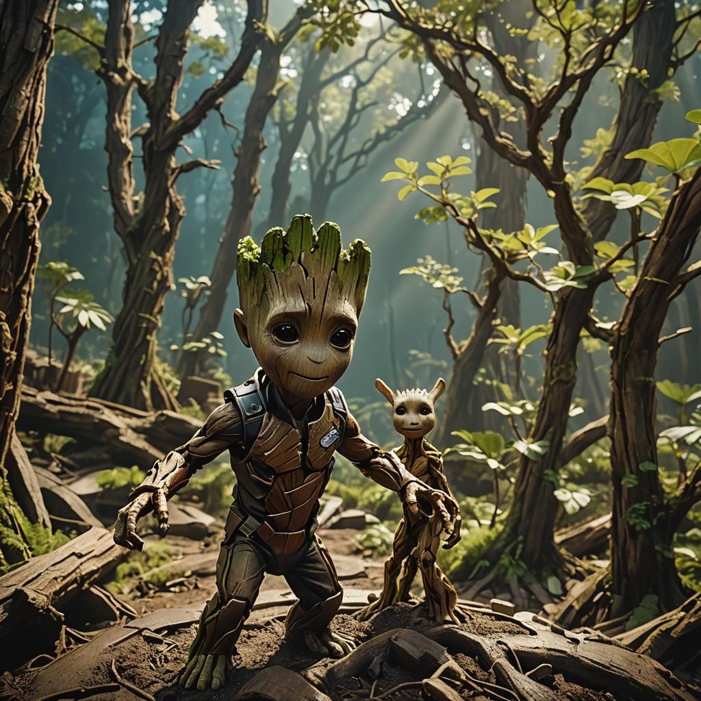 Baby Groot - AI Generated Artwork - NightCafe Creator