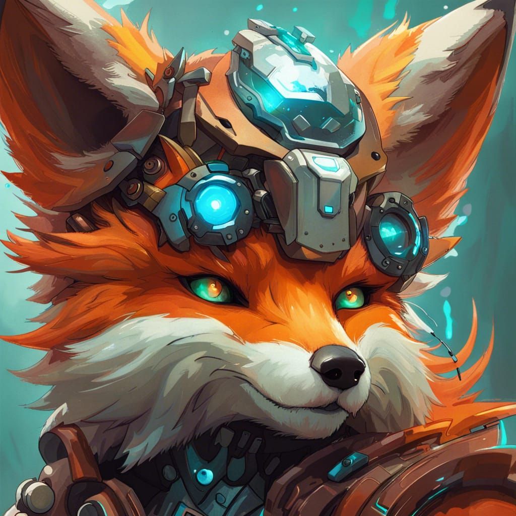 Steampunk Robotic Fox - AI Generated Artwork - NightCafe Creator