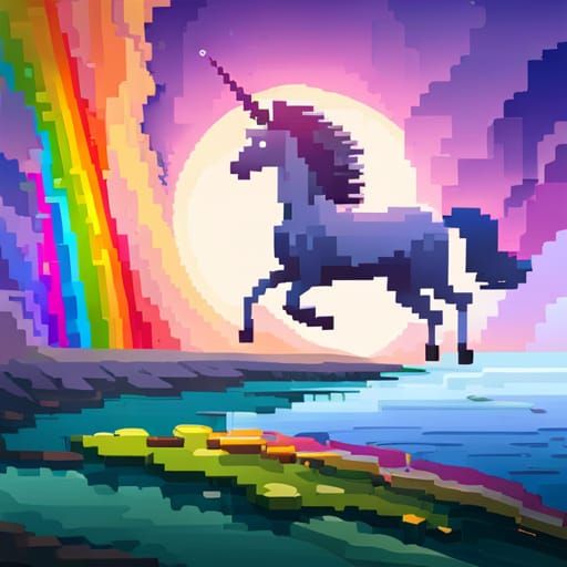 8bit Unicorn - AI Generated Artwork - NightCafe Creator