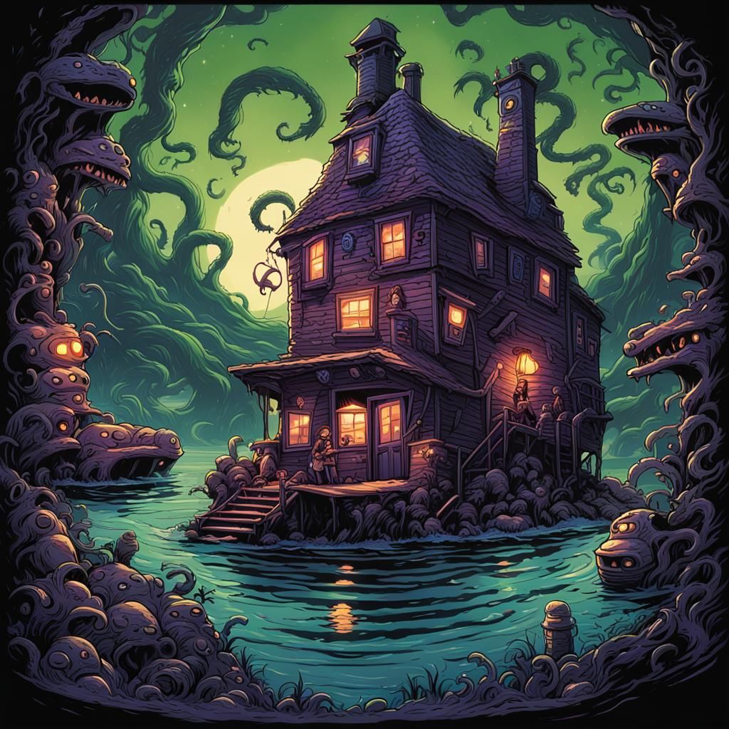 Swamp house - AI Generated Artwork - NightCafe Creator