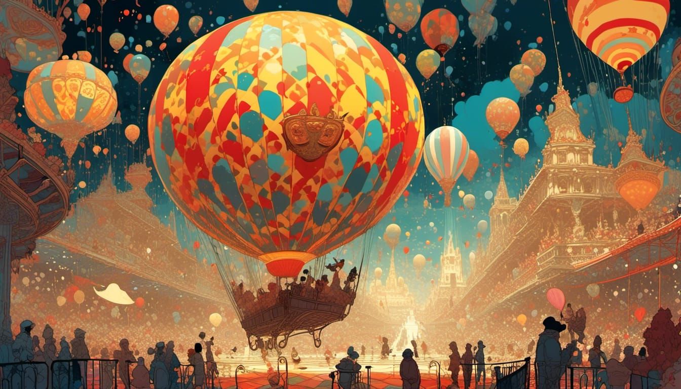 The Great Balloon Race - AI Generated Artwork - NightCafe Creator