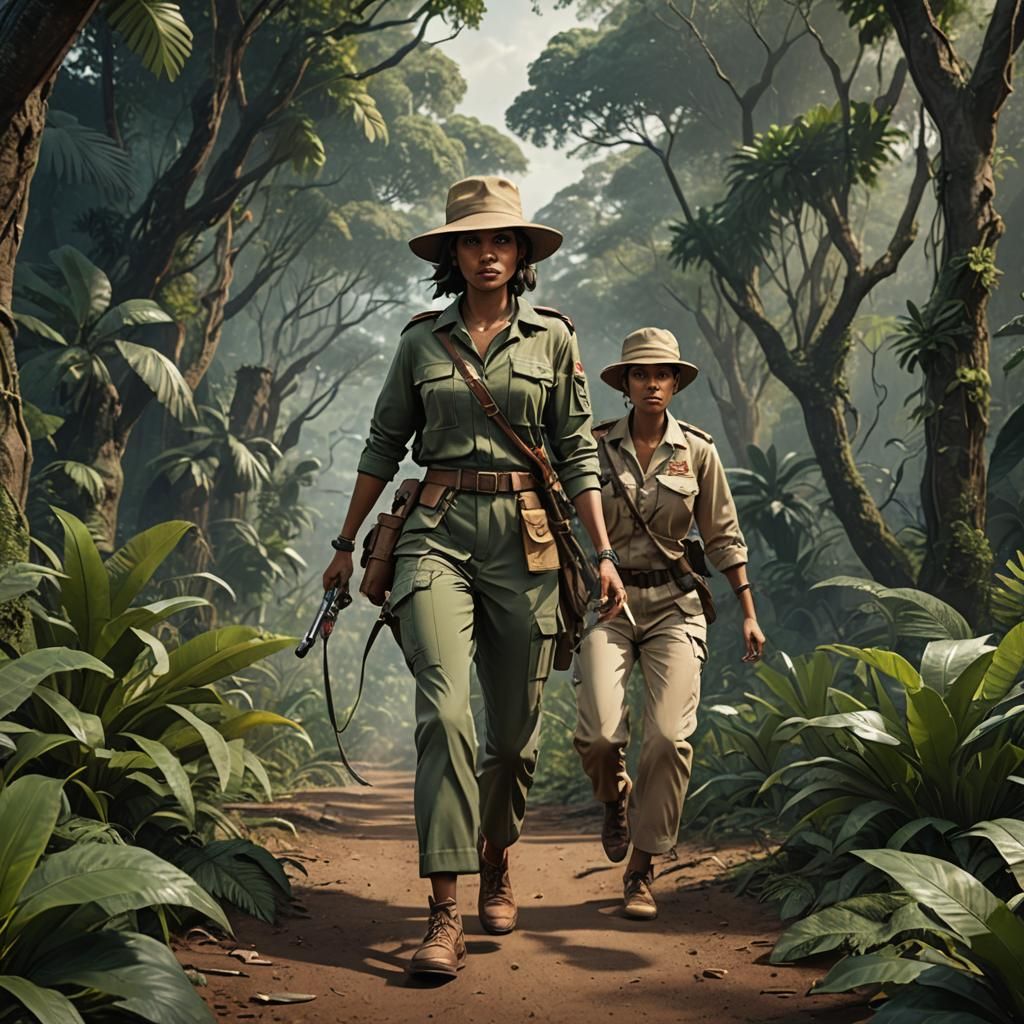 Ashabi Simple dressed in a safari suit as she slashes a path through ...