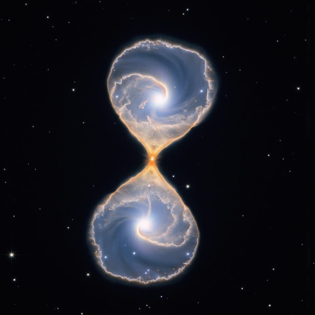 time and space - Cosmic Hourglass Containing a Swirling Vort...