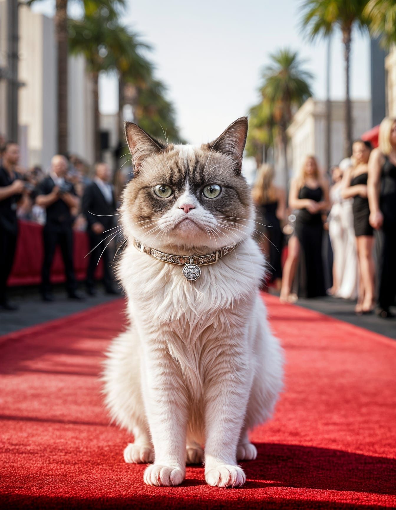 Grumpy cat at the red carpet - Grumpy cat at the red carpet