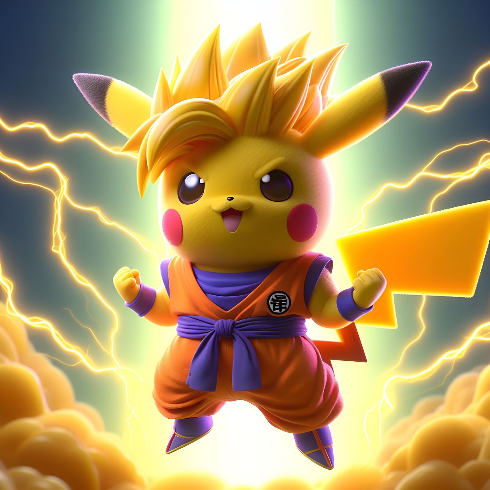 Super Saiyan Pikachu - AI Generated Artwork - NightCafe Creator