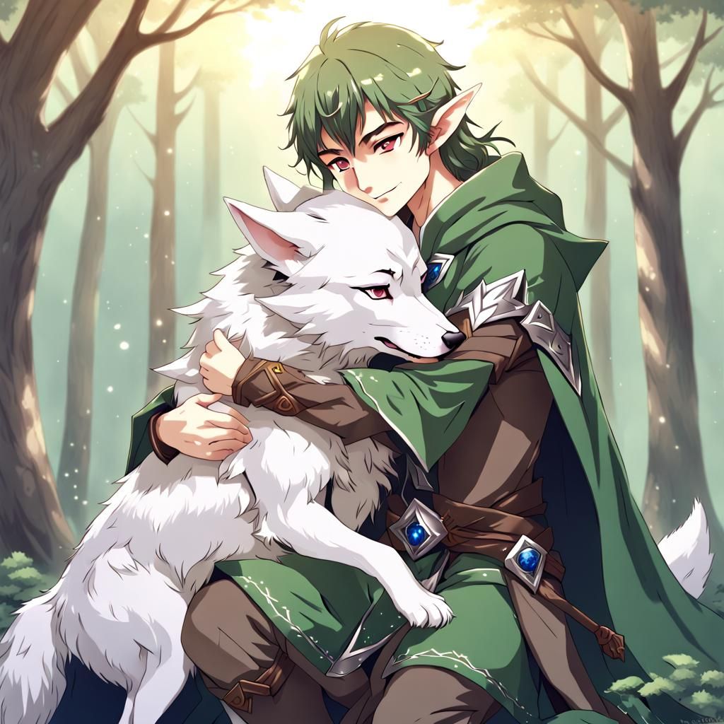 Elf and wolf 2 - AI Generated Artwork - NightCafe Creator