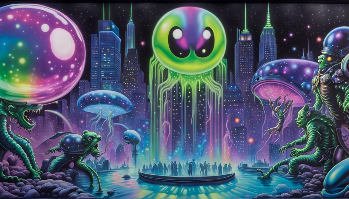 Attack Of The Alien Slime Creatures From Outer Space #8 - AI Generated ...