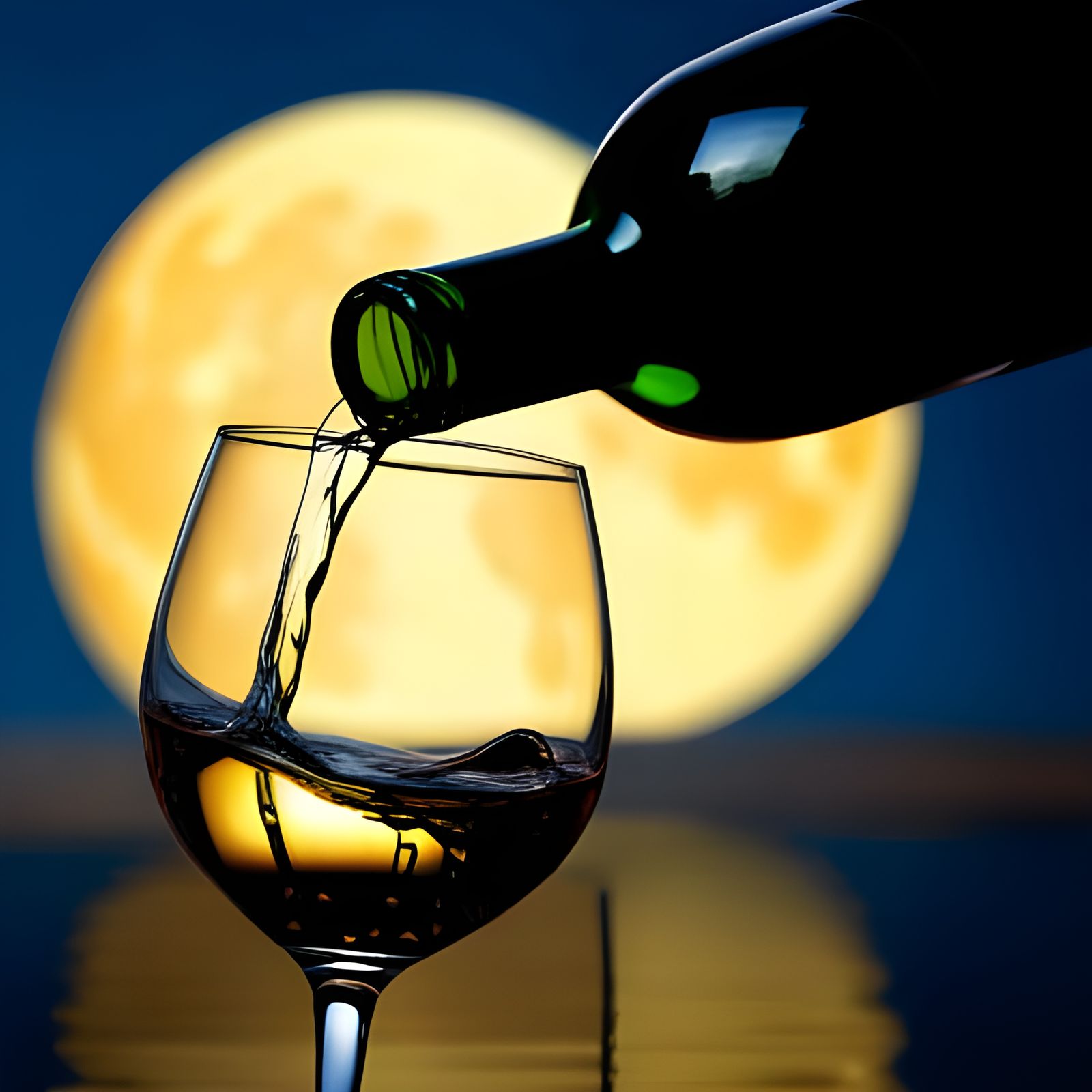 Glass of Moonlight Wine - AI Generated Artwork - NightCafe Creator