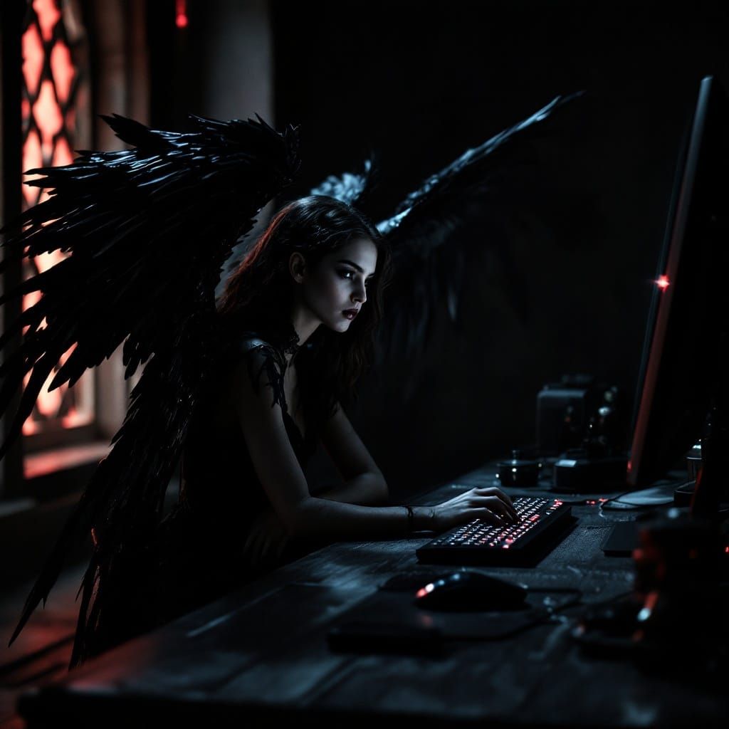 Checking messages... - Dark Angel Contemplates Error Message...