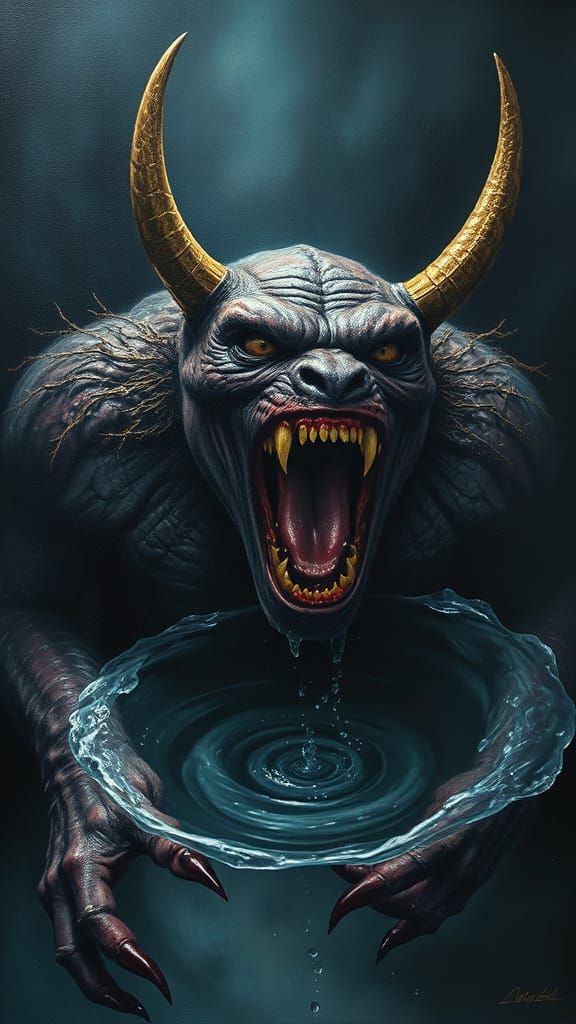 Surreal Horror Movie Poster in Dark, Triadic Color... - AI Art