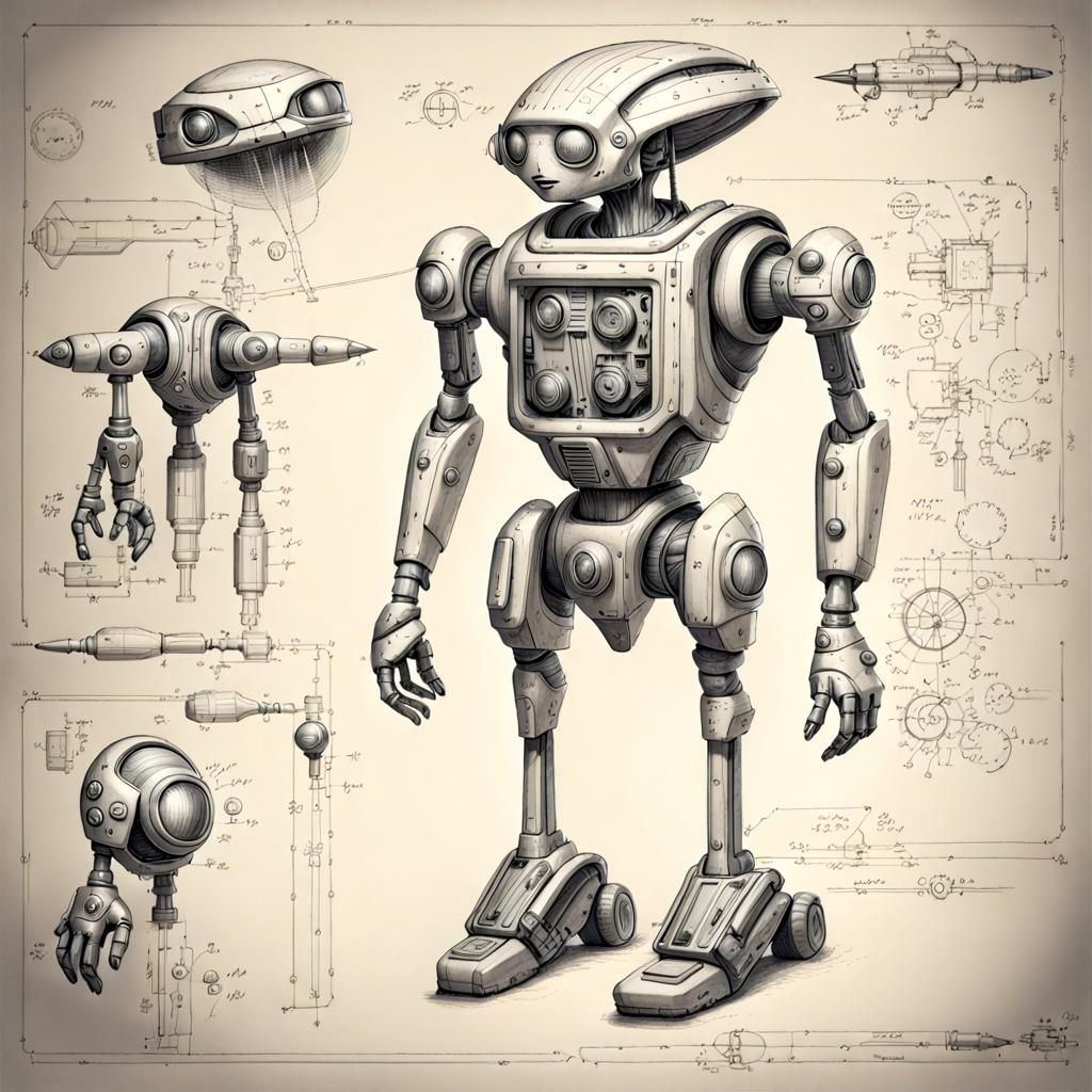 Robot Design 2 - AI Generated Artwork - NightCafe Creator
