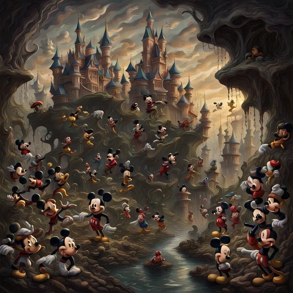 Mickey Mouse's Nightmare Kingdom - AI Generated Artwork - NightCafe Creator