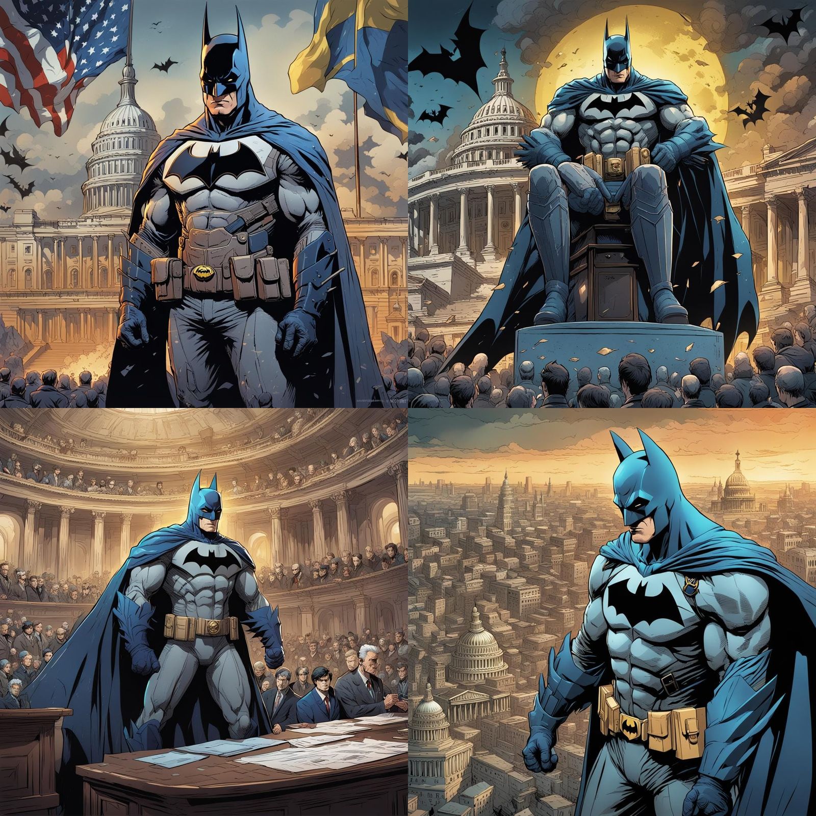 Batman criticizes the US Congress for withholding aid to Ukraine. - AI ...