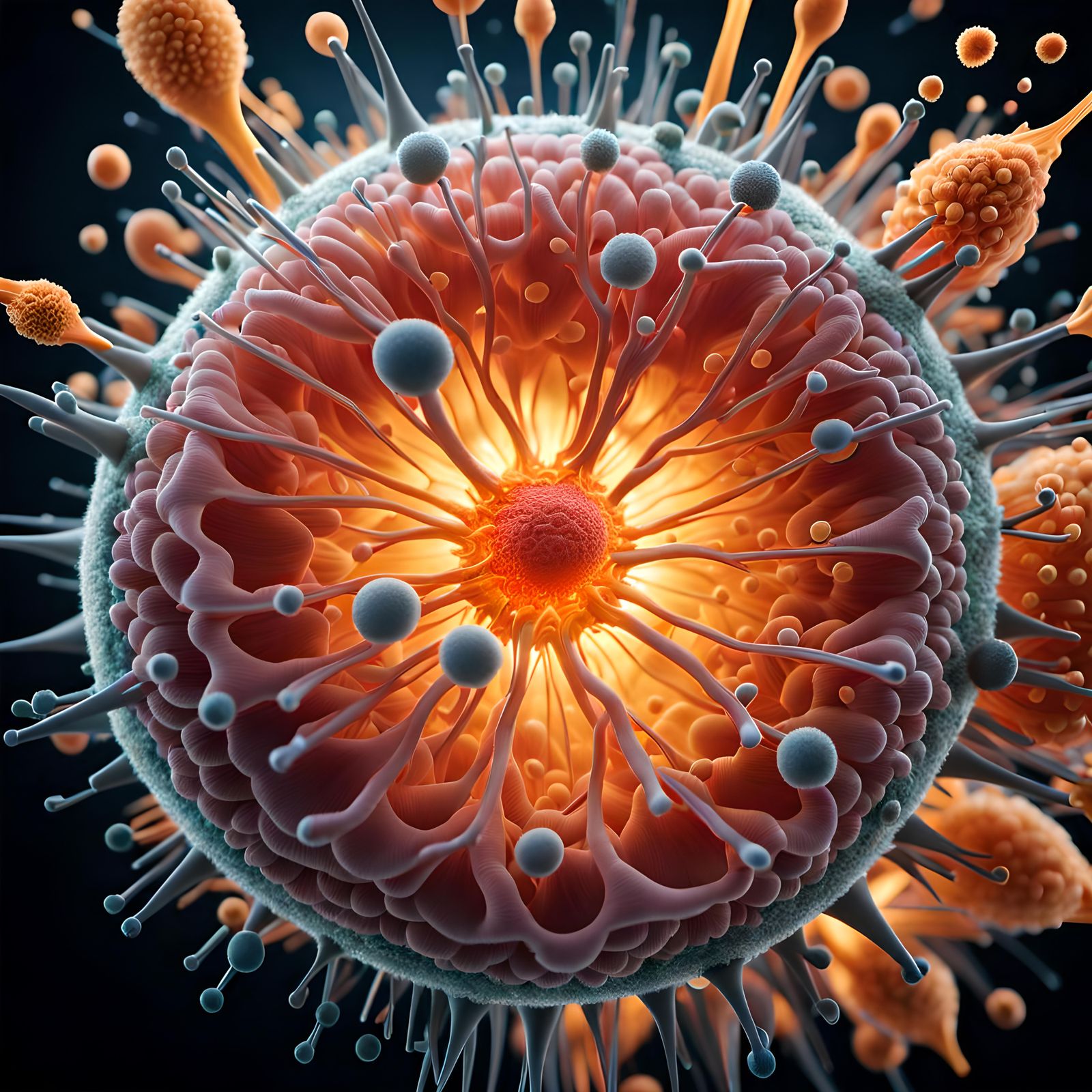 Exploding Cell - AI Generated Artwork - NightCafe Creator