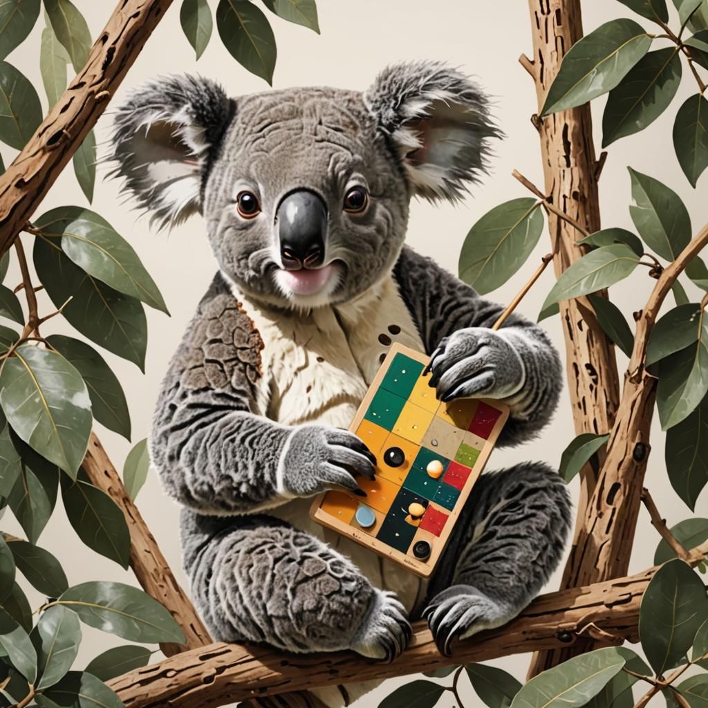 Koala using a sampler - AI Generated Artwork - NightCafe Creator