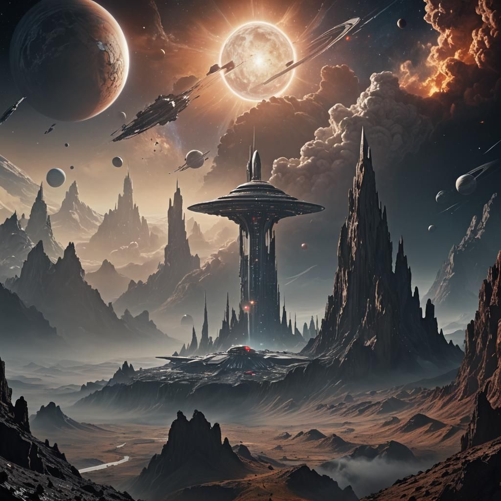 Ashkash Spaceport - AI Generated Artwork - NightCafe Creator