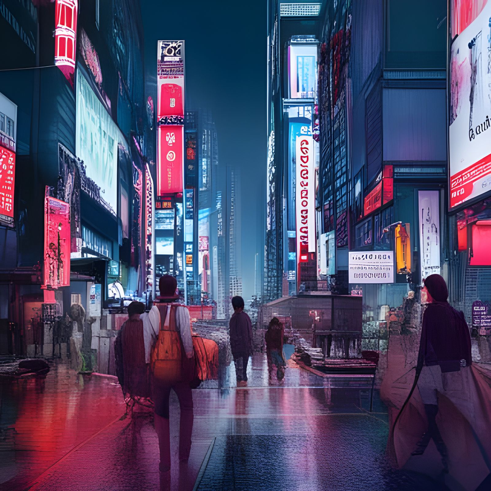 Tokyo billboards - AI Generated Artwork - NightCafe Creator