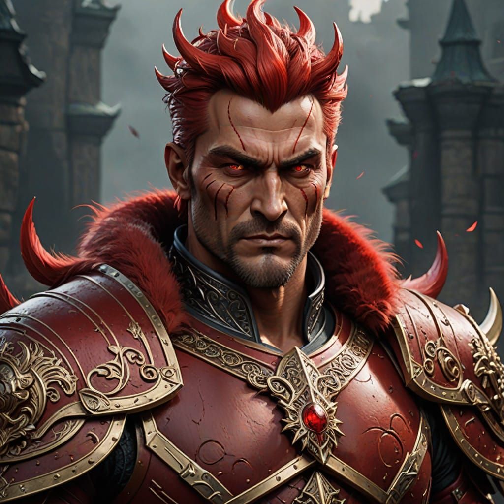 Magnus The Red - Magnus the Red in Dark Fantasy Style