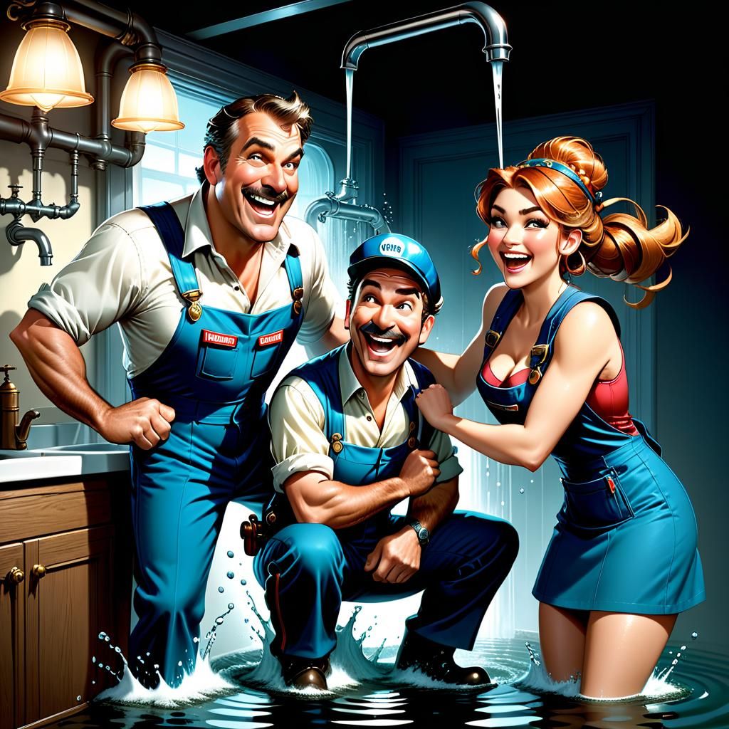 She soon forgave them flooding the kitchen because the little ...