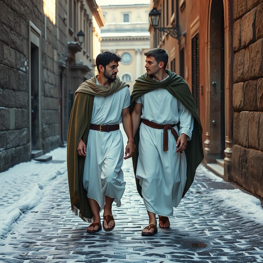 Ancient Roman Couple 250118B - Roman Couple Strolls Through ...