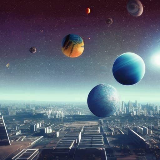 Planets - AI Generated Artwork - NightCafe Creator