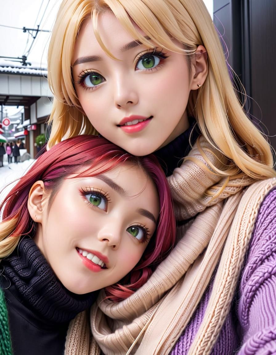 Sabaku and Mii-chan 💞 - AI Generated Artwork - NightCafe Creator