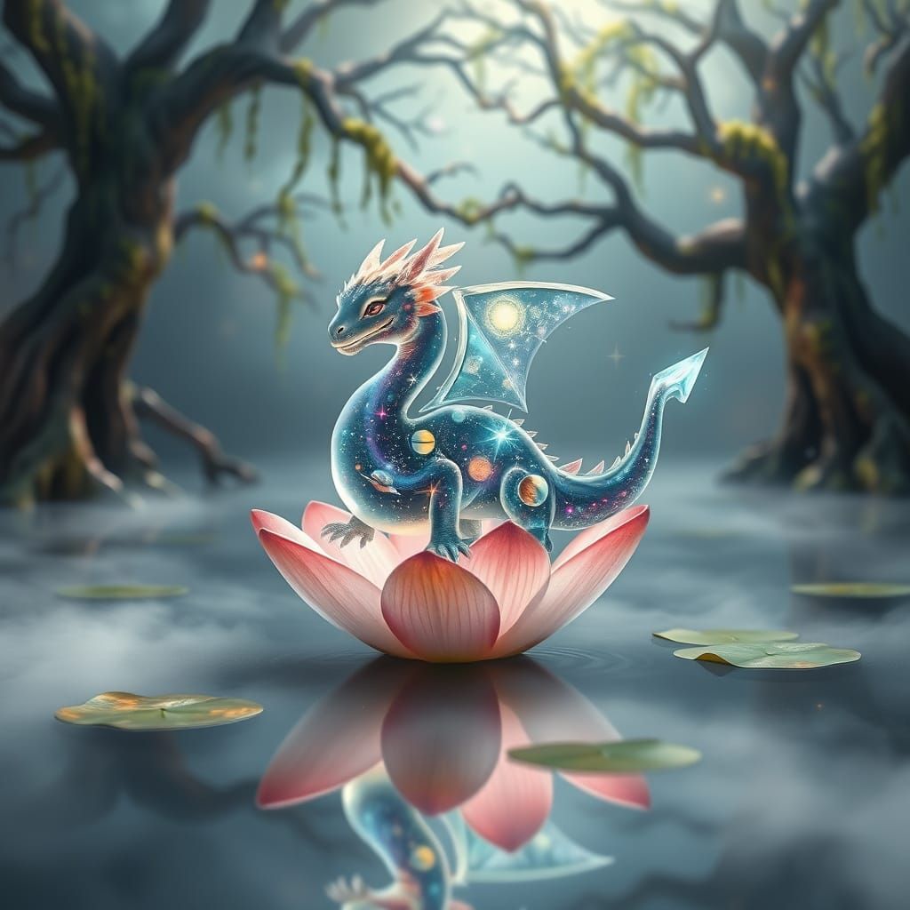 translucent baby dragon - Whimsical Translucent Dragon Perc...