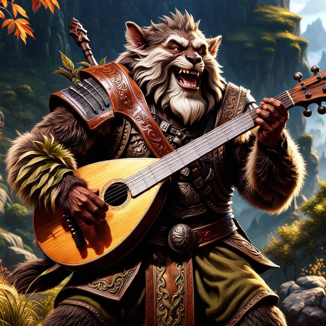 Bugz the Magz, Bugbear Bard - AI Generated Artwork - NightCafe Creator