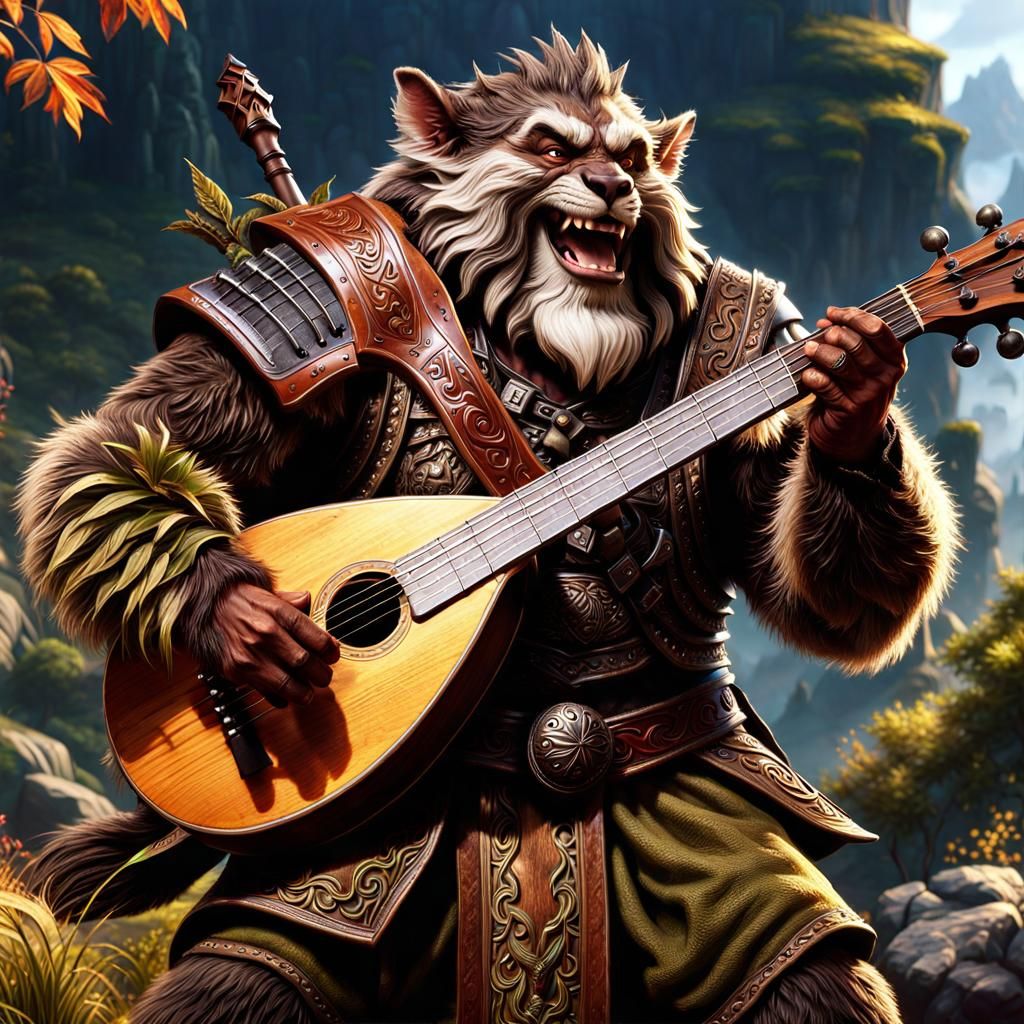 Bugz the Magz, Bugbear Bard - AI Generated Artwork - NightCafe Creator