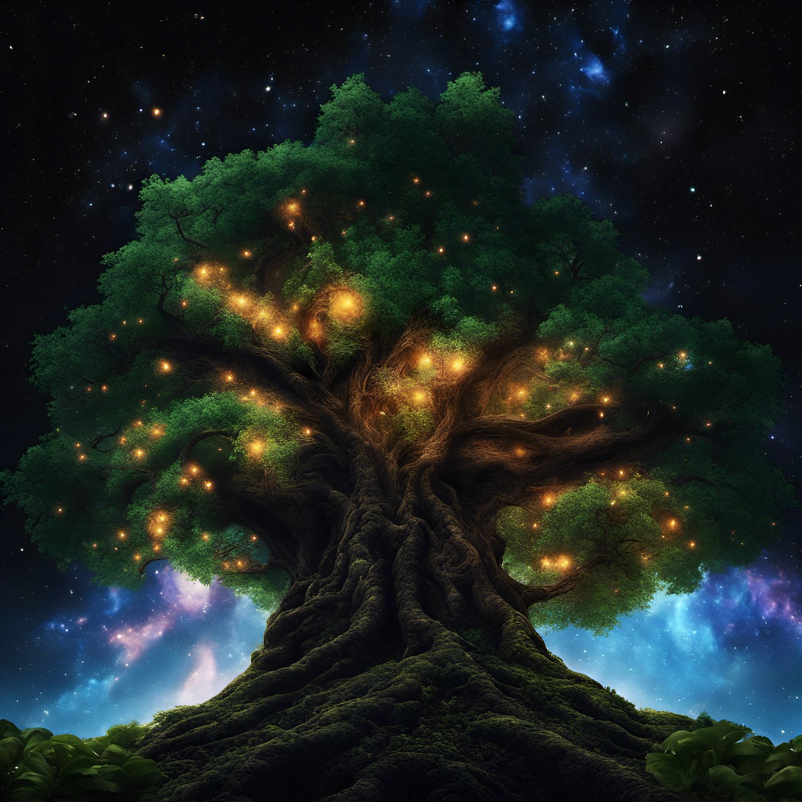 Firefly Tree 🌳 - AI Generated Artwork - NightCafe Creator