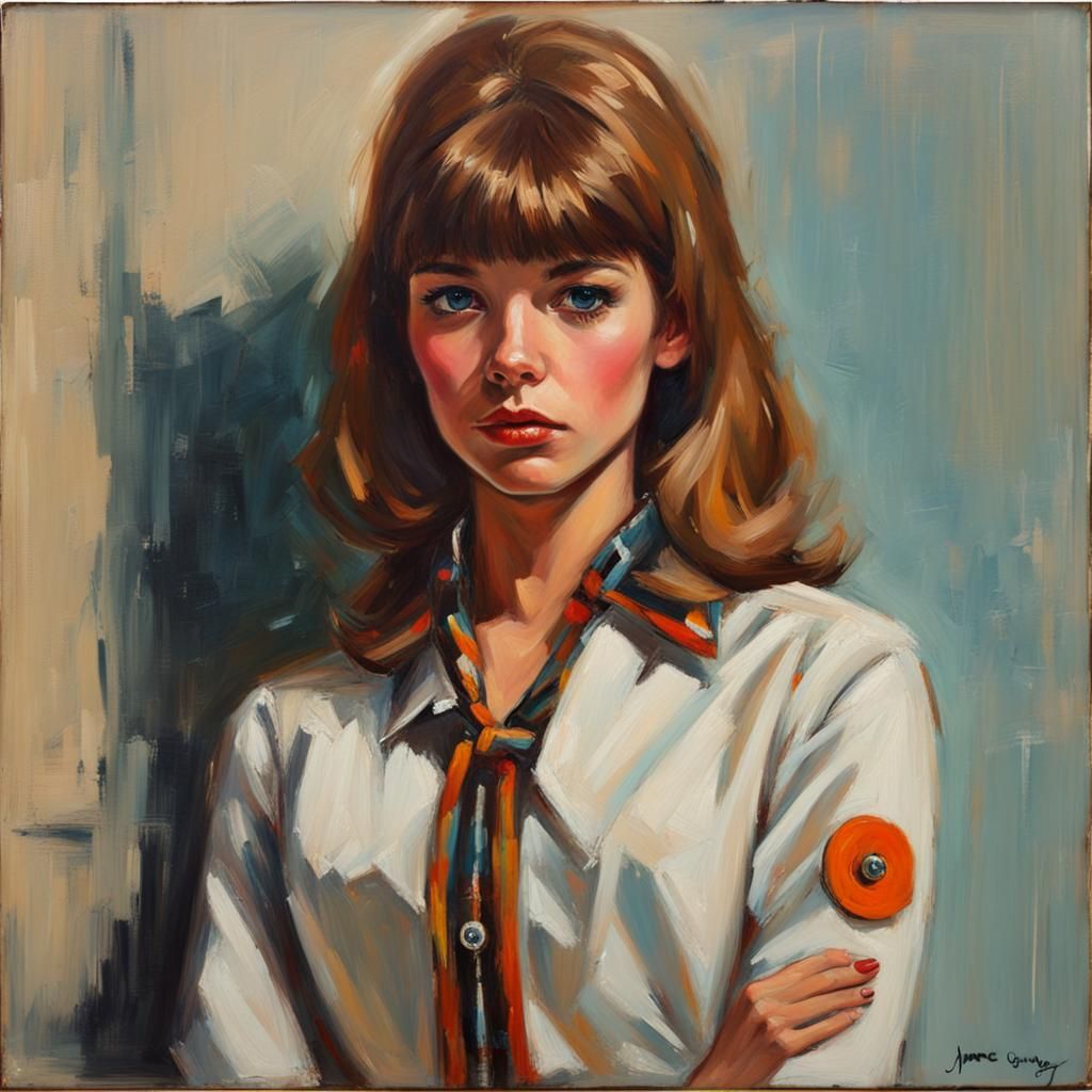 Beautiful young girl. in a mod outfit, mod 1960s vibe - AI Generated ...