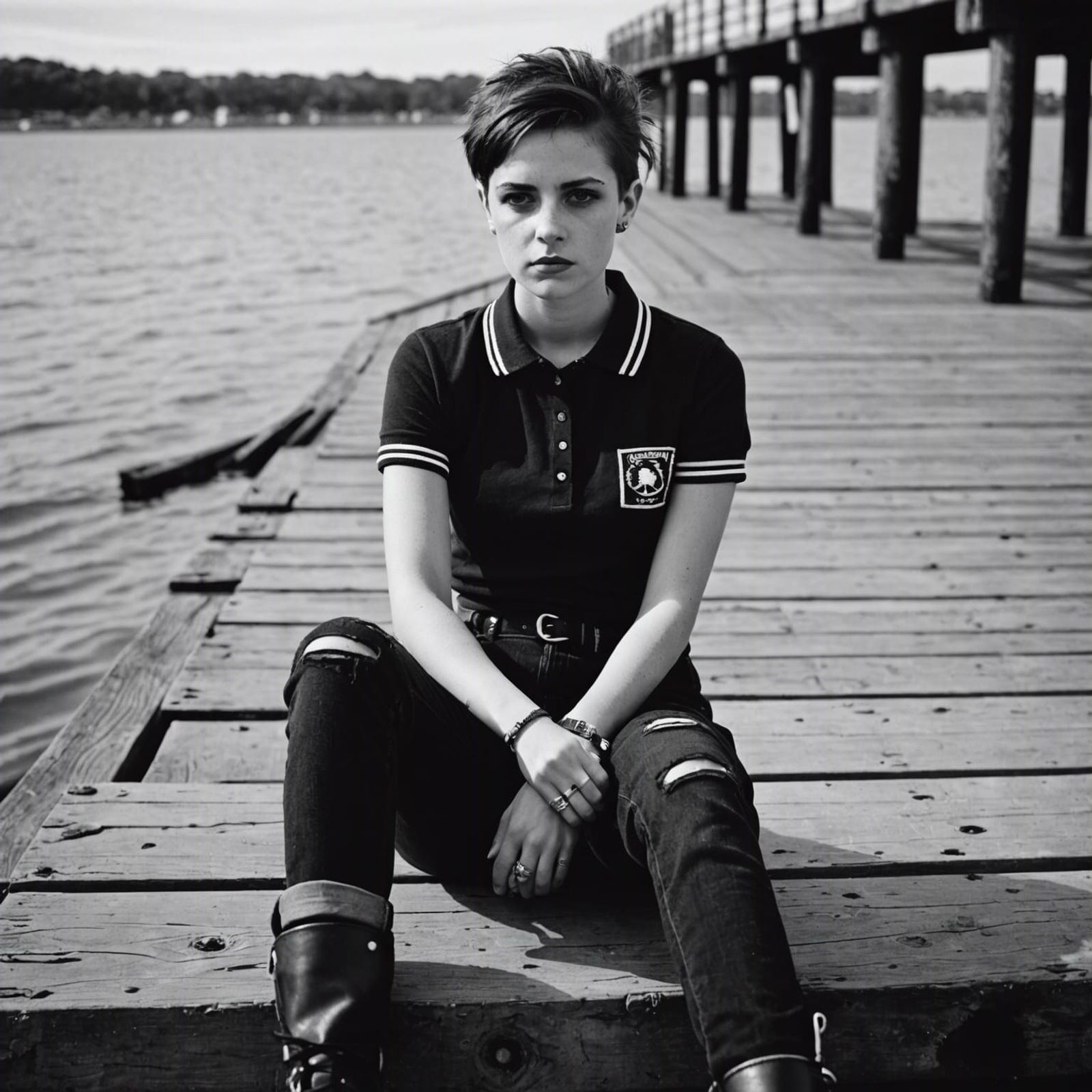 "a skinhead pretty brunettes' stoned young girl dresses as a punk ...