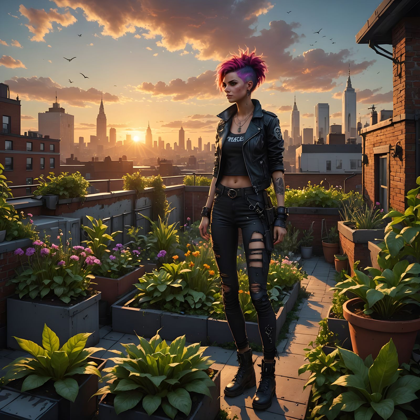 Punk Girl's Rooftop Garden - Punk Girl's Rooftop Garden
