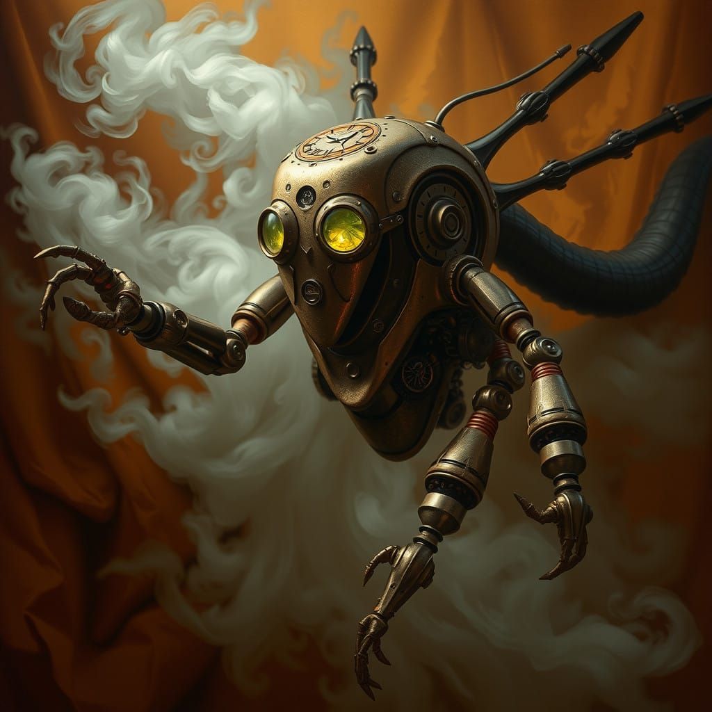 Heroic Clockwork Creature in Velvety Atmosphere wi... - AI Art