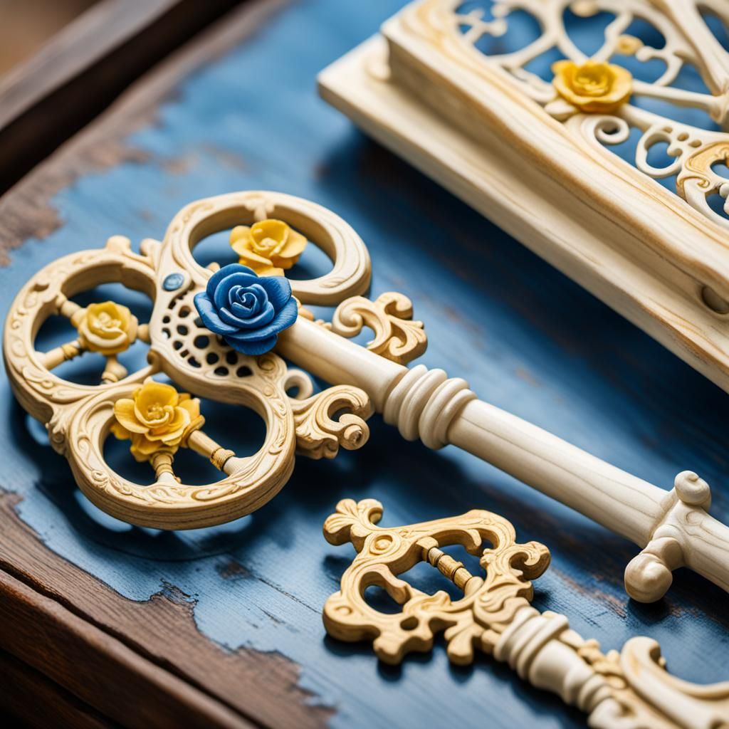 Carved keys - AI Generated Artwork - NightCafe Creator