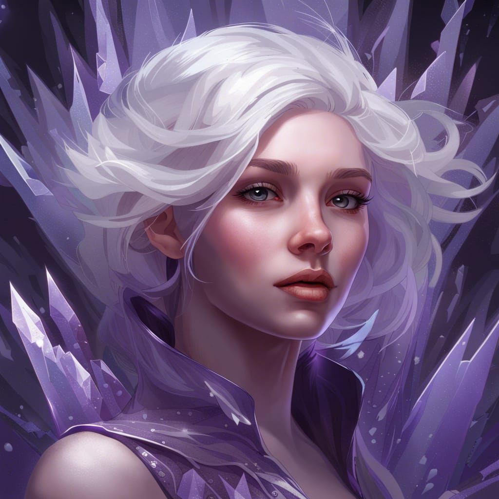 purple crystals - AI Generated Artwork - NightCafe Creator